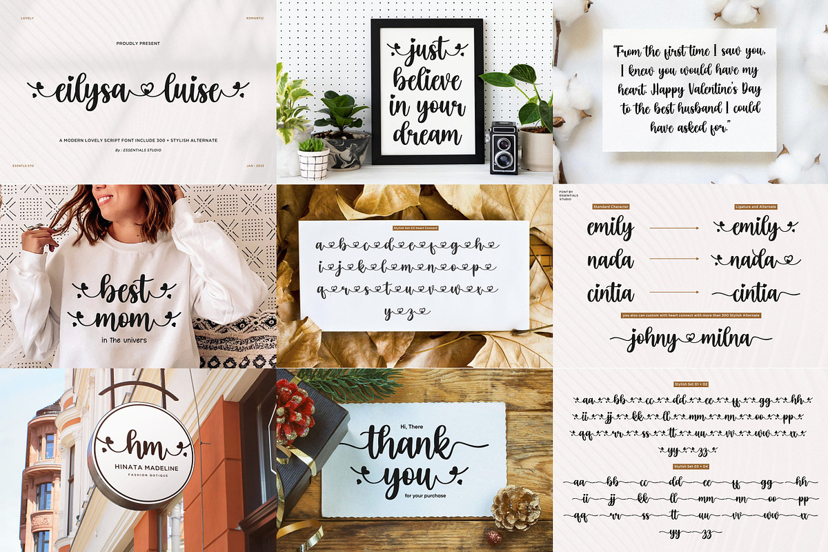 Modern Calligraphy Font Bundle, a Script Font by Essentials Studio | Creative Market