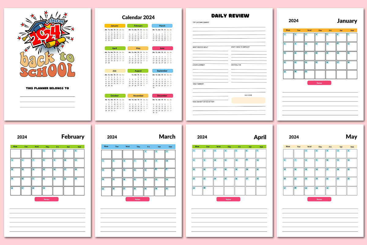 2024 Back to School Planner Canva