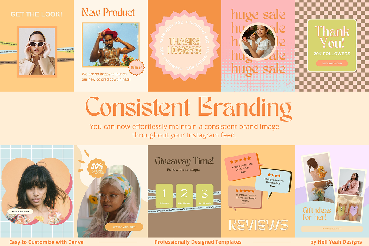 Funky Ecommerce Instagram Templates, a Social Media Template by Hell ...