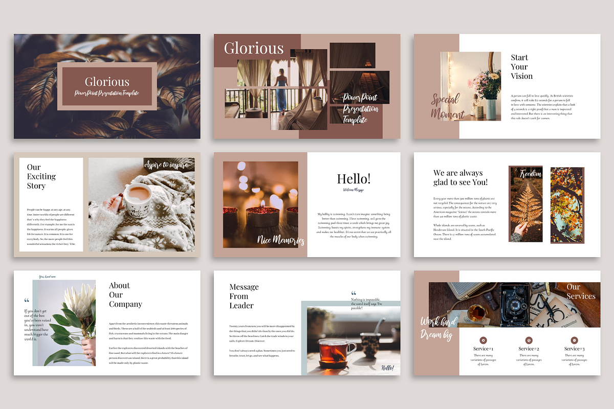 Glorious PowerPoint Template, a Presentation Template by Helga_Design