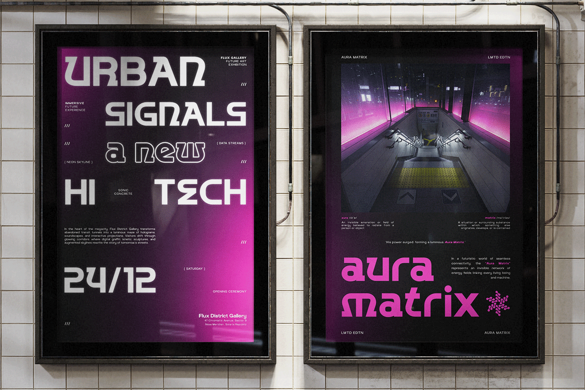 Nortan – A Futuristic Modern Display, a Sans Serif Font by roomspace ...