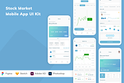 Stock Market Mobile App UI Kit, an UI Kit Template by Betush