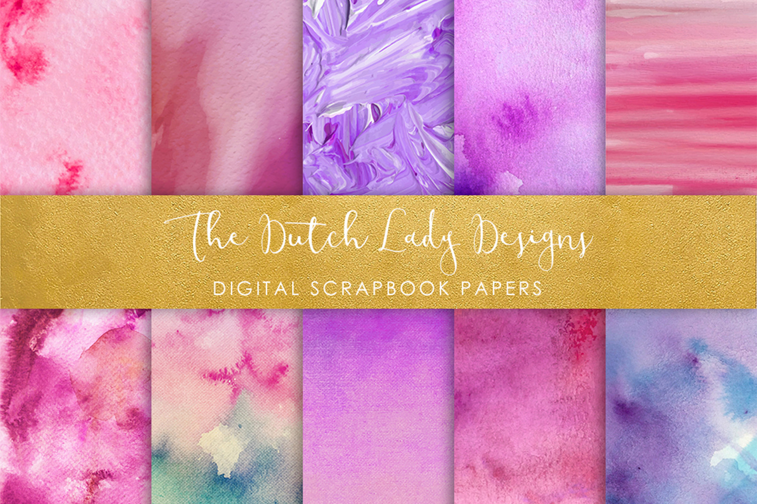 Paint Texture Scrapbook Papers, a Texture Graphic by The Dutch Lady Designs