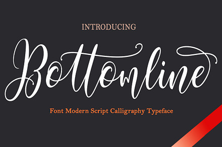 Bottomline, a Script Font by yanindesign