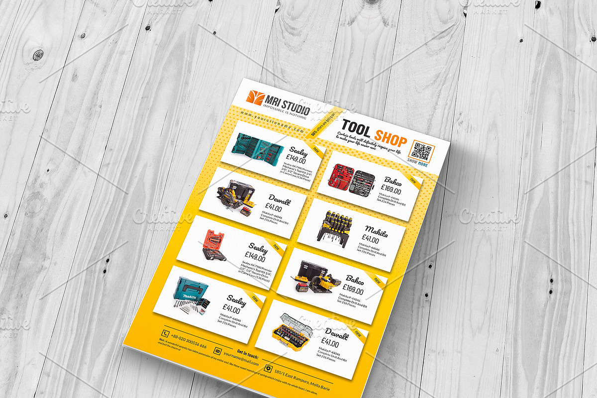 Tool Shop Flyer Template, a Flyer Template by MRI STUDIO