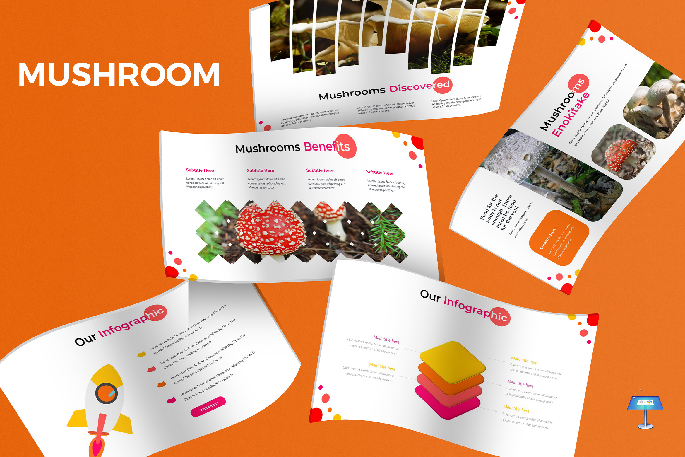 Mushroom - Keynote Template, a Presentation Template by AQR Studio
