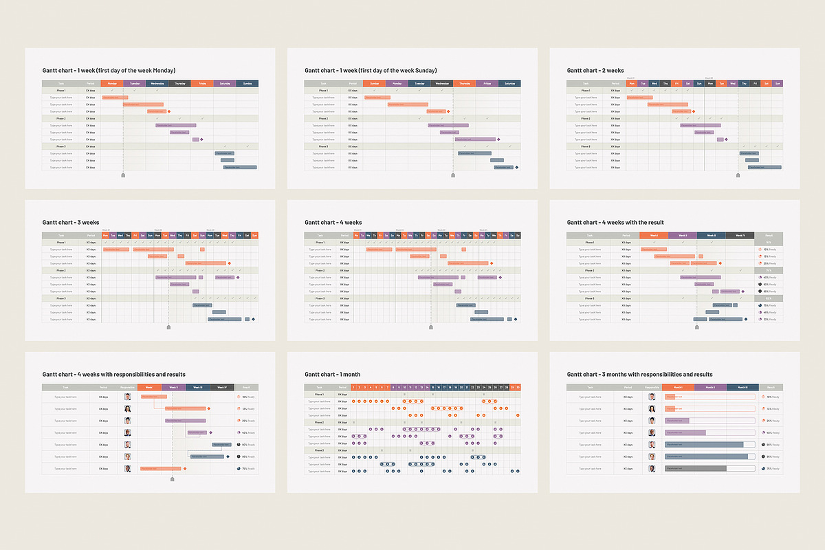 30 Professional Gantt Chart PowerPoint Templates