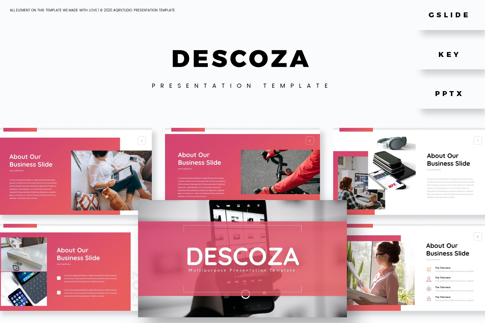 Descoza - Presentation Template, a Presentation Template by AQR Studio