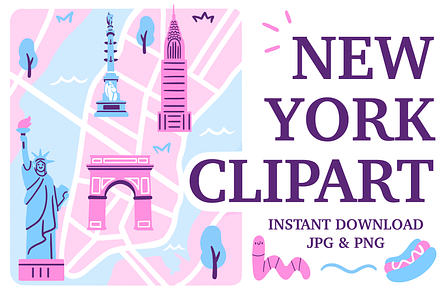 New York symbols | Illustrations ~ Creative Market