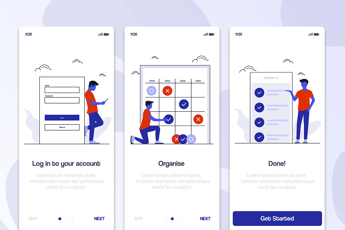 15 Onboarding Screens for App, a Templates & Theme by Creative Graphics