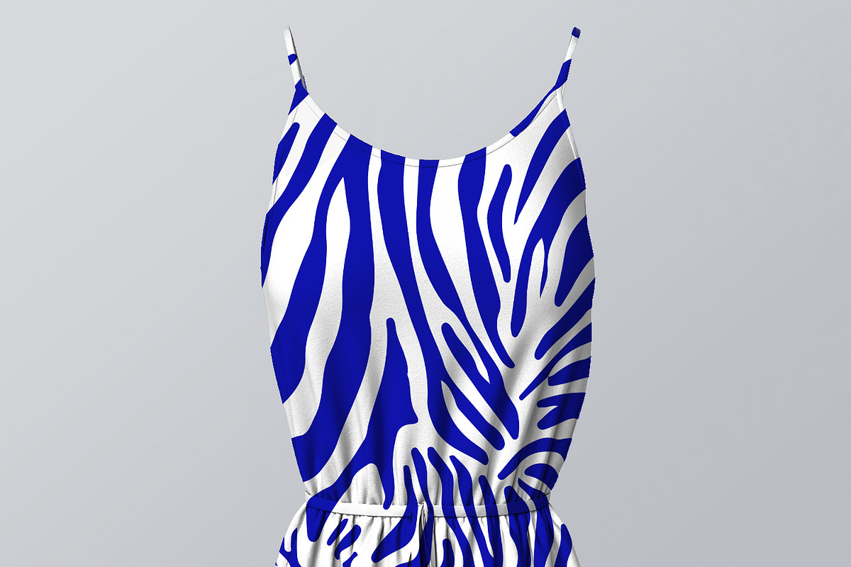 Blue Zebra | Vector Animal Print, a Pattern Graphic by MalyskaStudio