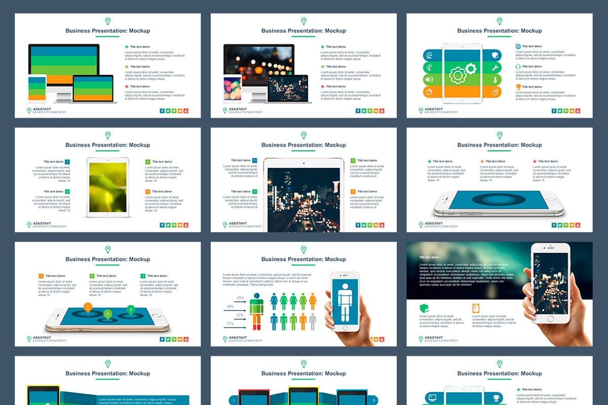 Assistant PowerPoint Template, a Presentation Template by HiSlide.io