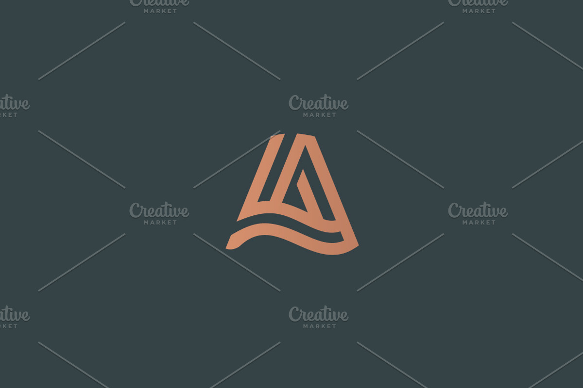 Letter A vector line logo design, a Branding & Logo Template by Bureau ...