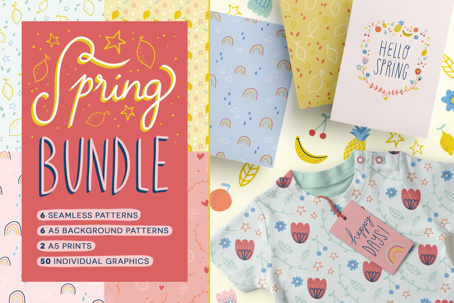 Spring Bundle - Vector patterns, a Pattern Graphic by Carole Chevalier