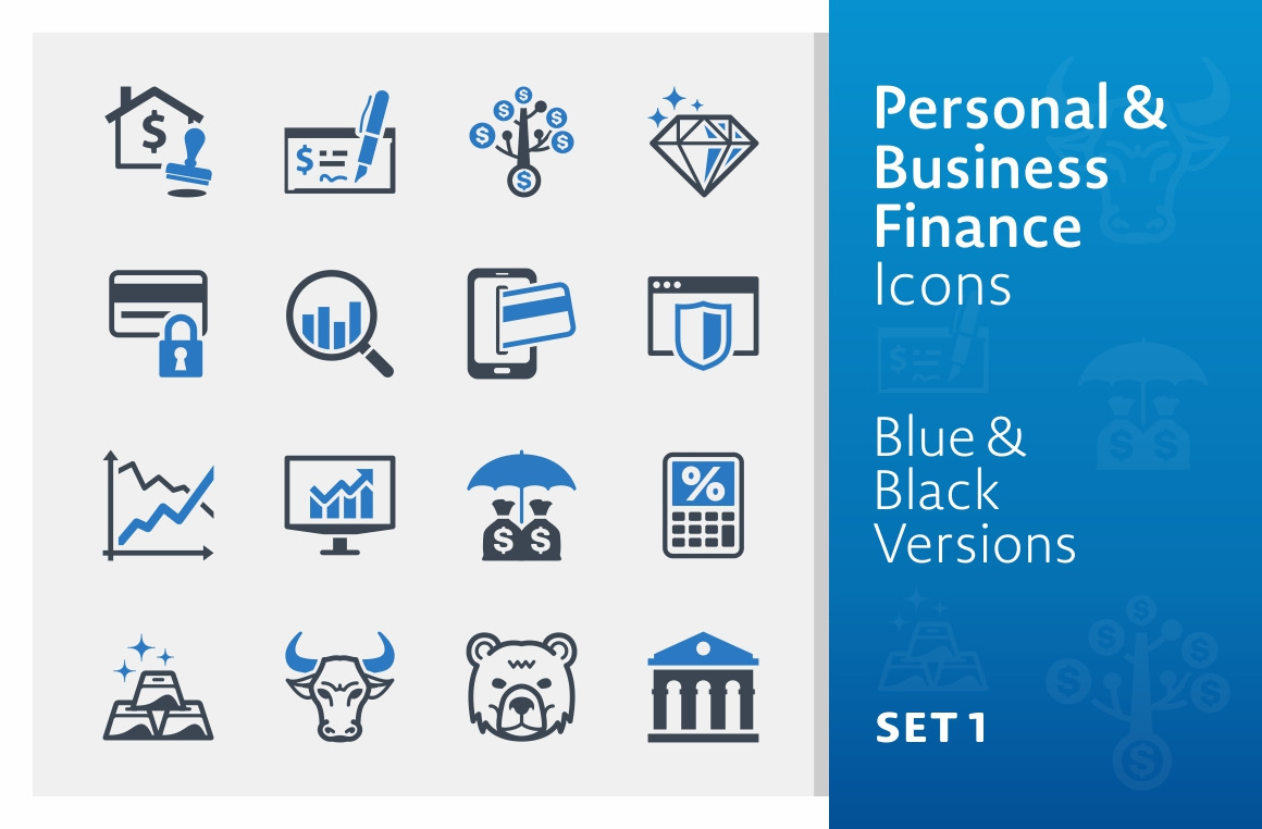 Personal & Business Finance Icons 1, an Icon by introwiz1
