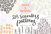Dots & dashes. 23 seamless patterns, a Pattern Graphic by olly87