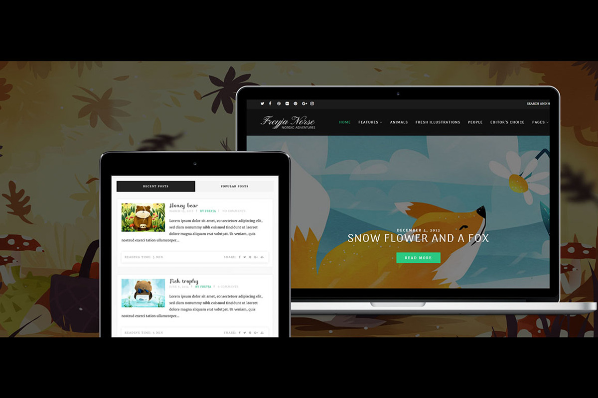 Freyja - Personal WordPress Blog, a WordPress Template by PremiumCoding | Creative Market
