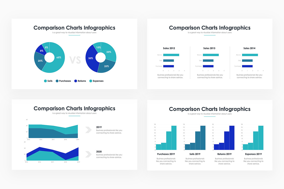 Comparison Charts PowerPoint 2, a Presentation Template by slidequest