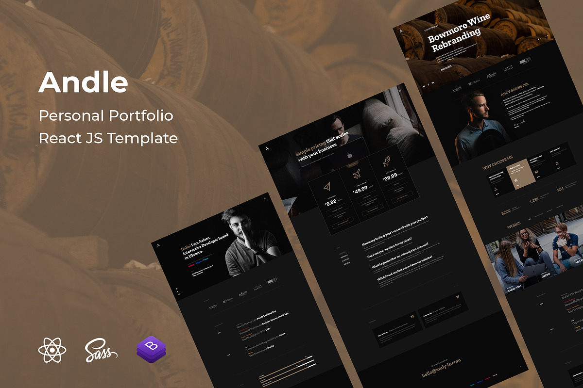 Personal Portfolio React JS Template, a React Template by HasThemes ...