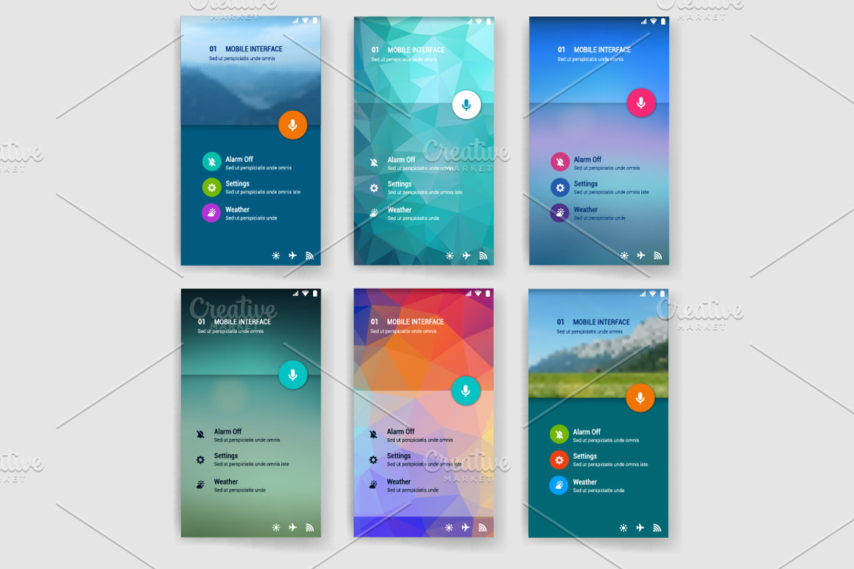 User interface(ux,ui)screen template, a Templates & Theme by DikayaMiau