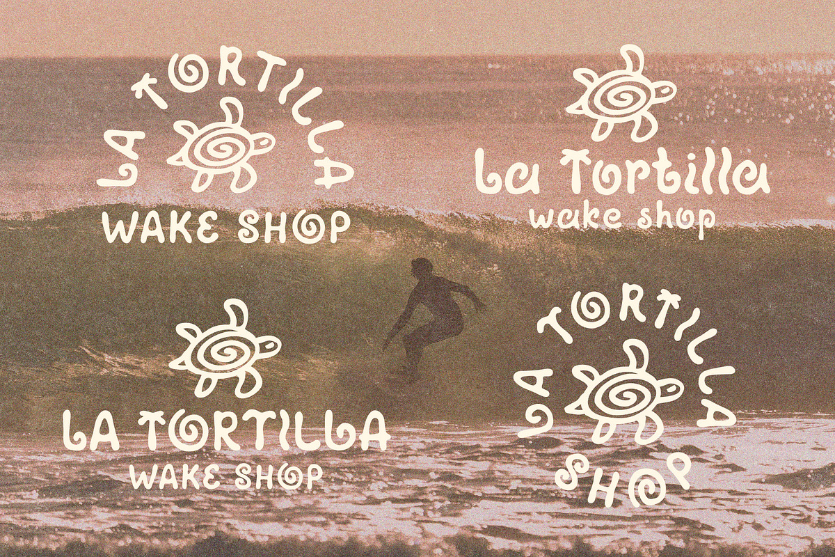 Retro Coastal Symbol Hand-drawn Font