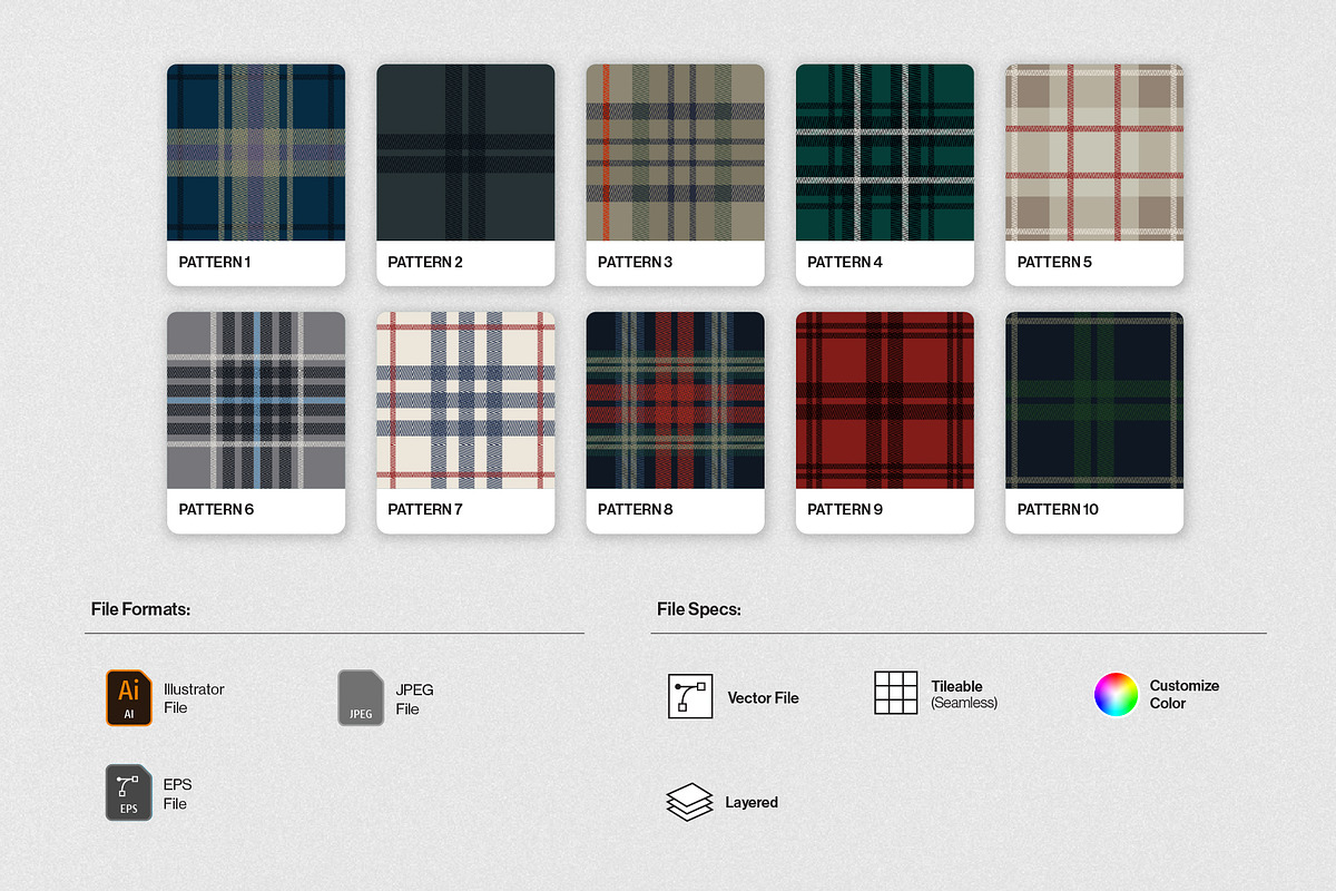 Custom Plaid Bundle Patterns, a Pattern Graphic by Swatch Supply