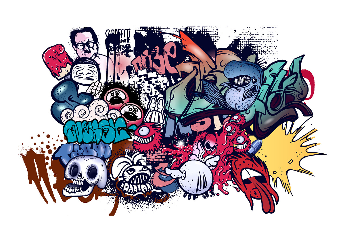 Graffiti Vector Bundle, an Object Illustration by Vector Clash ...