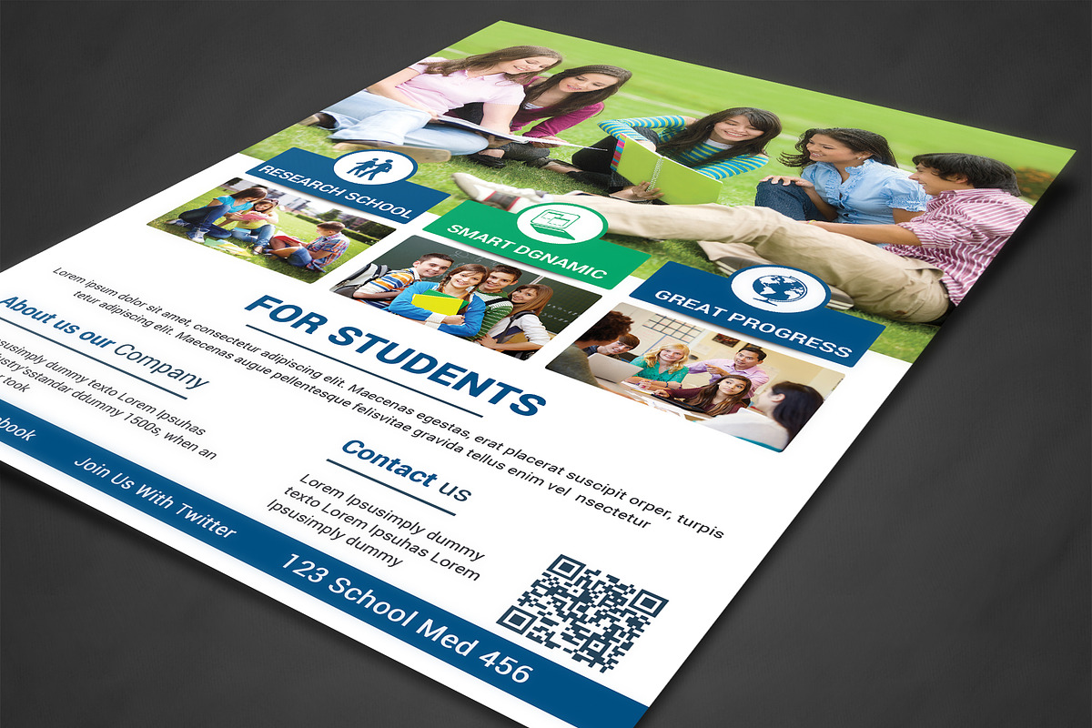 High School Flyer Templates, a Flyer Template by AfzaalGraphics