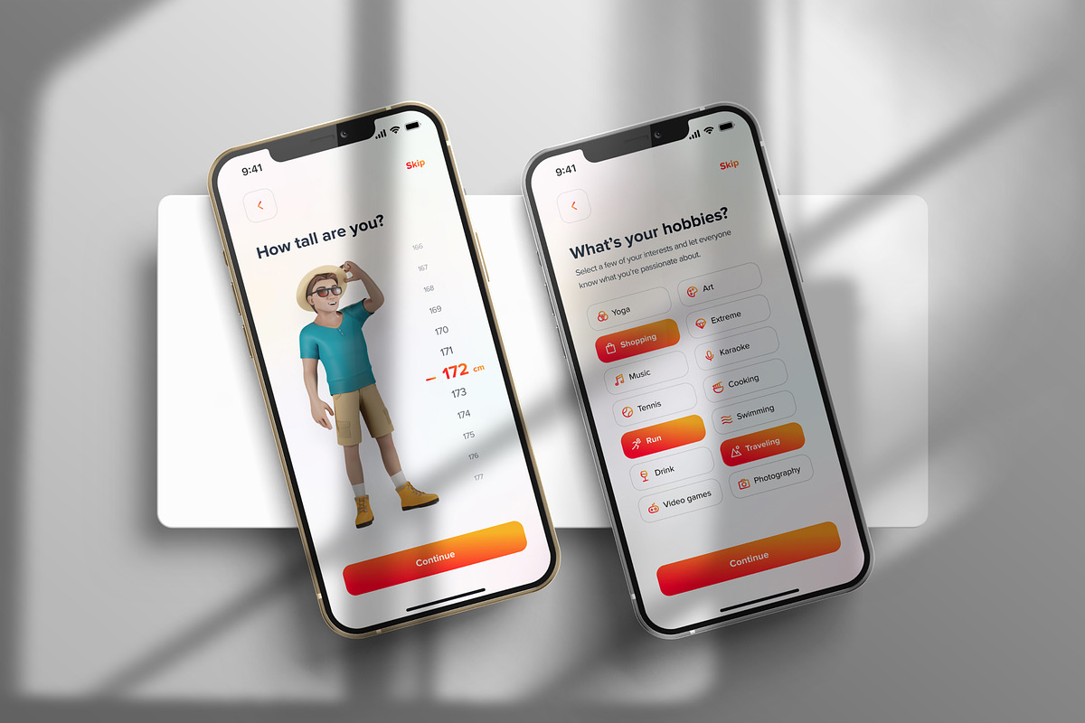 Dating Mobile App Complete UI UX Kit, an UI Kit Template by DesignBox