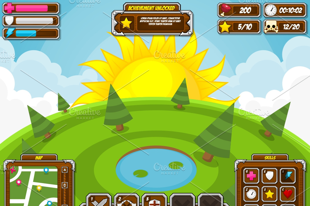 Cartoon Games GUI Pack 5, a Templates & Theme by pzUH