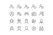 Line Users Icons, a Person Illustration by Davooda