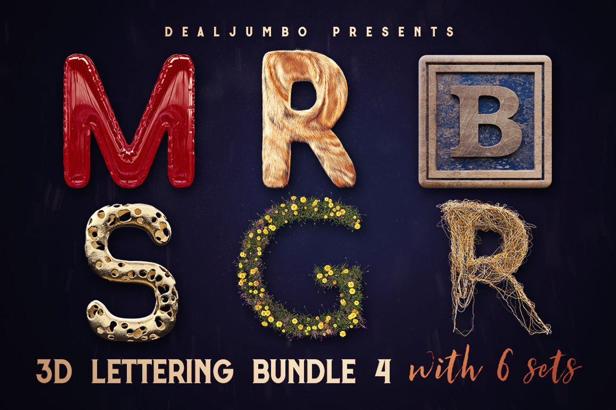 3D Lettering MegaBundle 4, a Graphic by MIIM