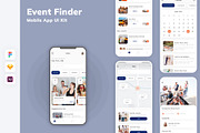 Event Finder Mobile App UI Kit, an UI Kit Template by uicube