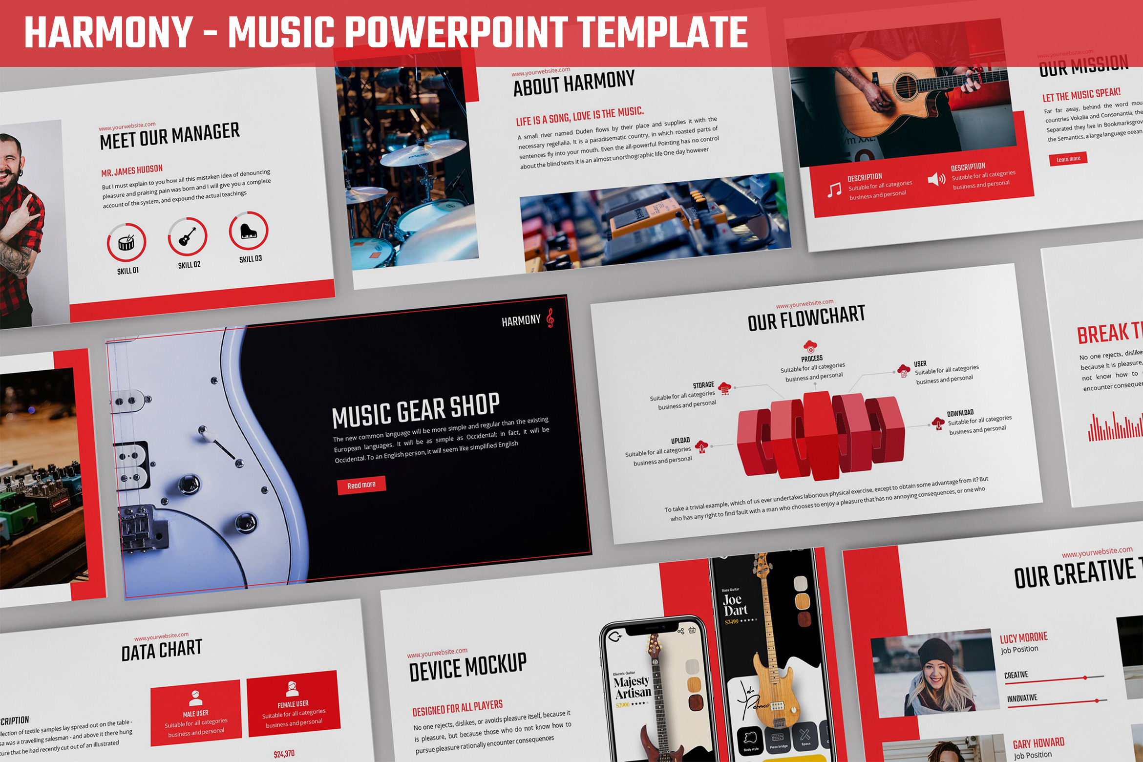Harmony Music Powerpoint Template A Presentation Template By