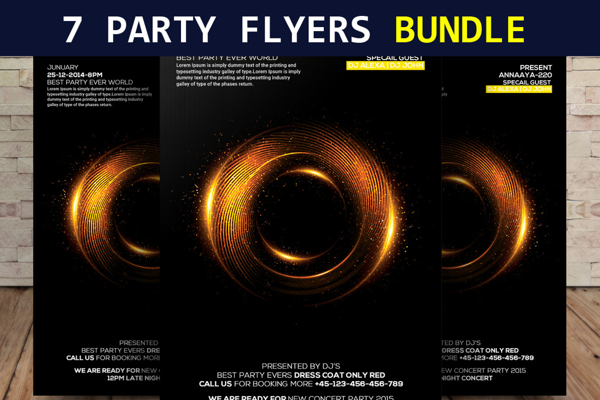 07 Party Flyers Bundle, a Flyer Template by graphicforest