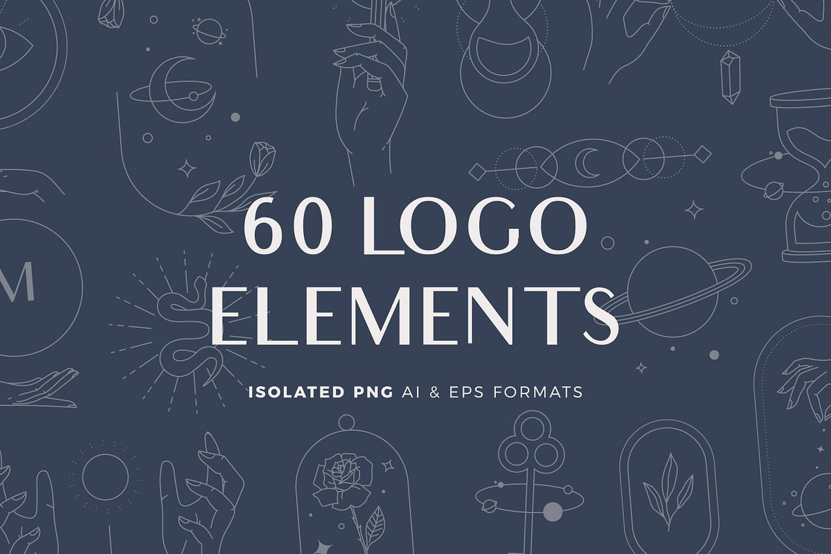 60 Logo Design Elements, an Object Graphic by Davide Bassu