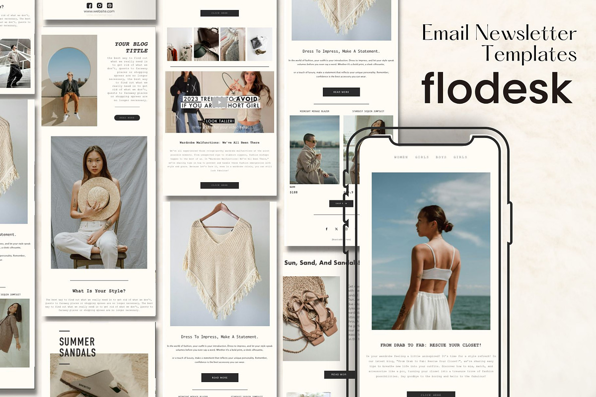 Flodesk Email Newsletter Templates