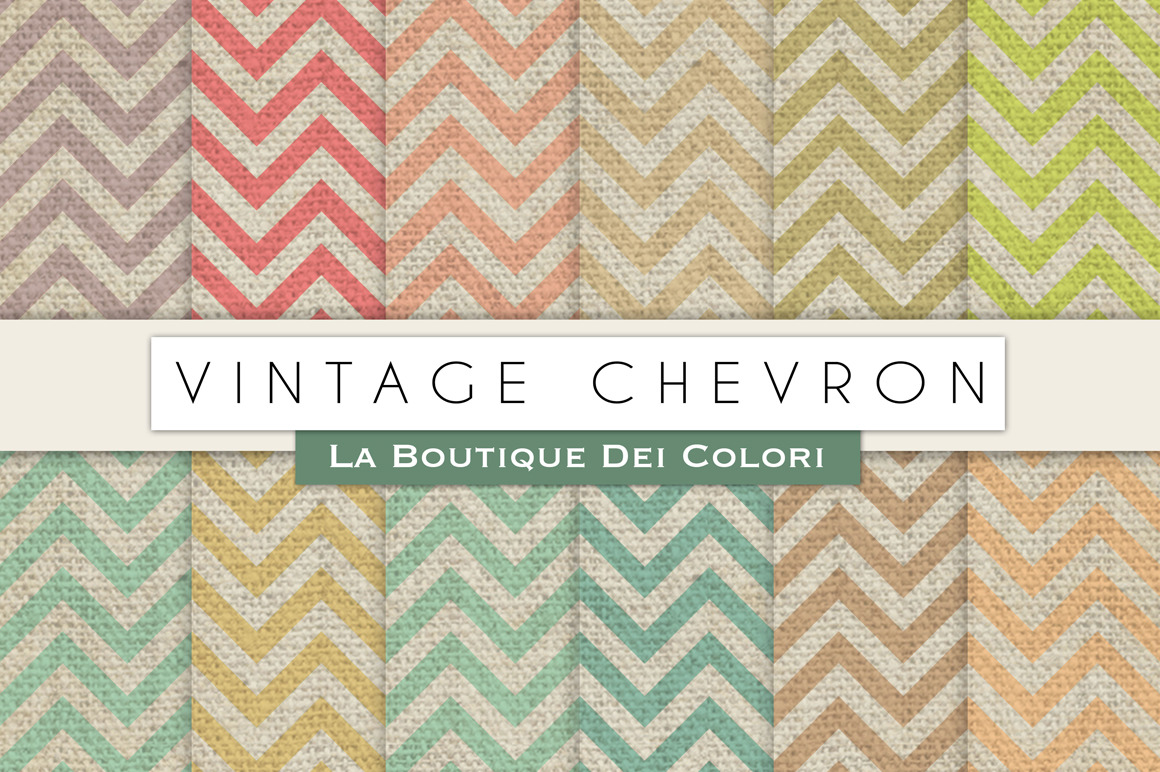 Vintage Chevron Digital Papers, a Texture Graphic by La Boutique dei Colori