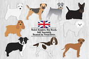 United Kingdom Dog Breeds Clipart, an Animal Illustration by VizualStorm