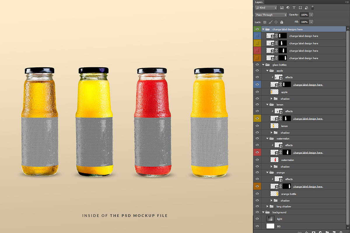 Fruit Juice Glass Container Mockup, a Cups & Container Mockup by ...