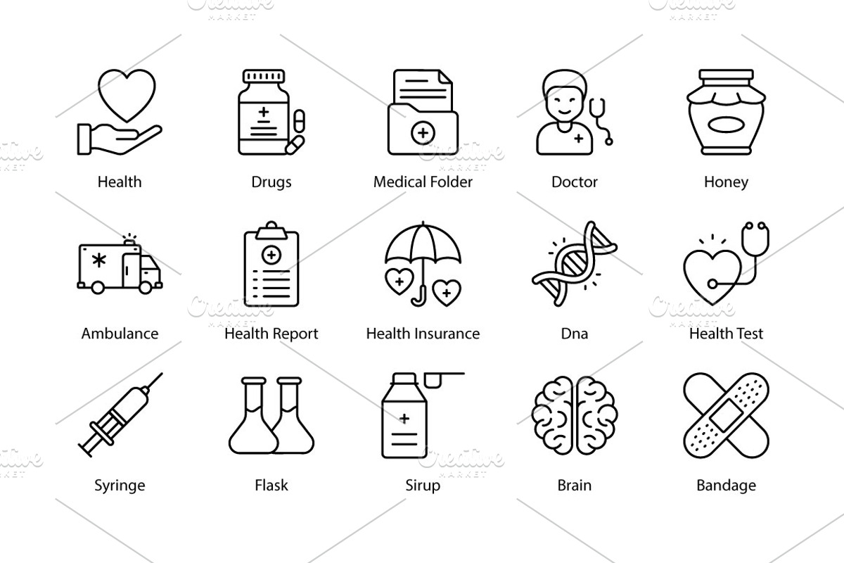 Medical and Heath icons