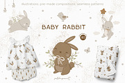 Baby Rabbit illustration & patterns