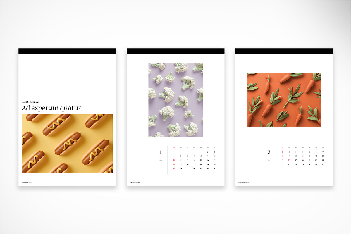 Bold Pop Art Calendar 2026, a Print Template by McLittle Stock