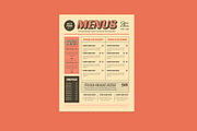 Retro Menus, a Flyer Template by Guuver