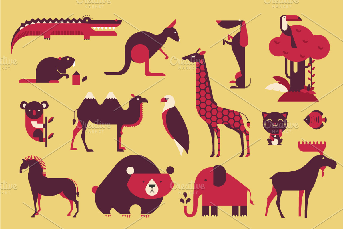Animal icons, a Graphic by vectorprro