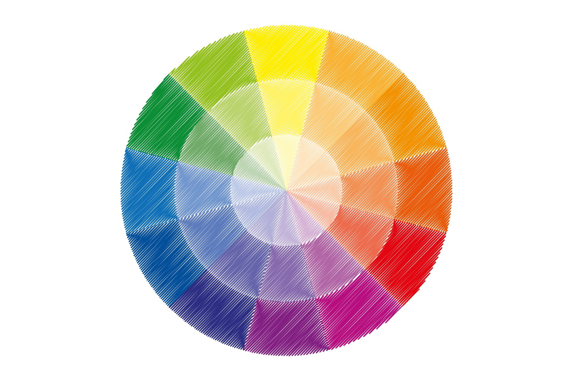 Color wheel or color circle with, an Illustration by COLORFUL