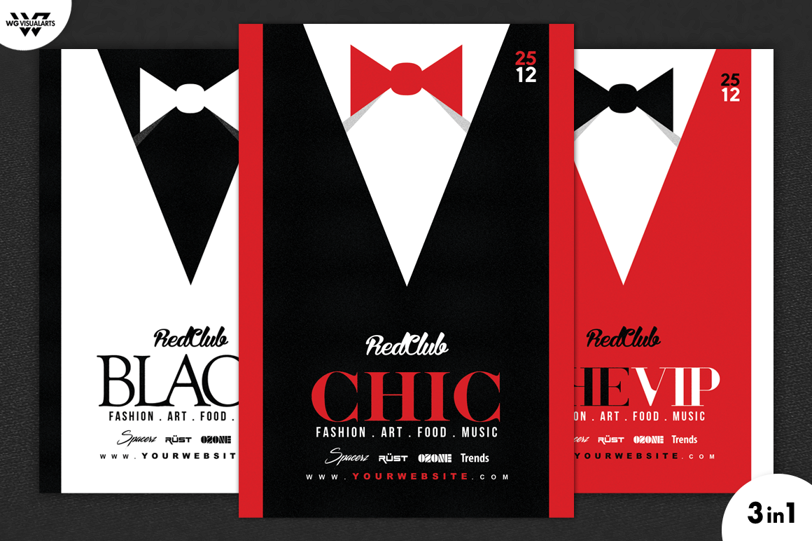 3in1 VIP CLASSY SUIT Flyer Template, a Flyer Template by WG DESIGN