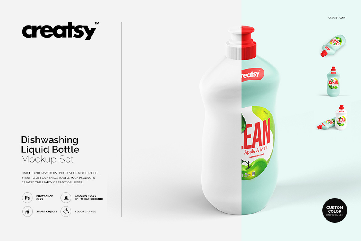 Dishwashing Liquid Mockup Set, a Cups & Container Mockup by creatsy2