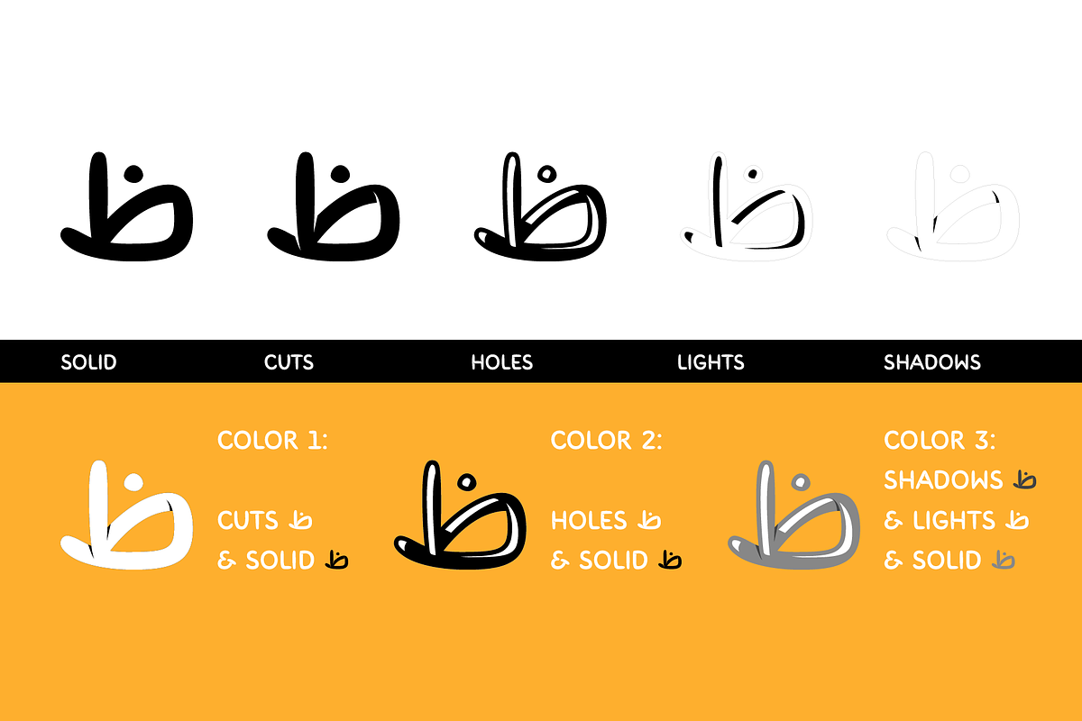 Fushar Arabic Color 1 | فشار عربي, a Font by FONT-Bud