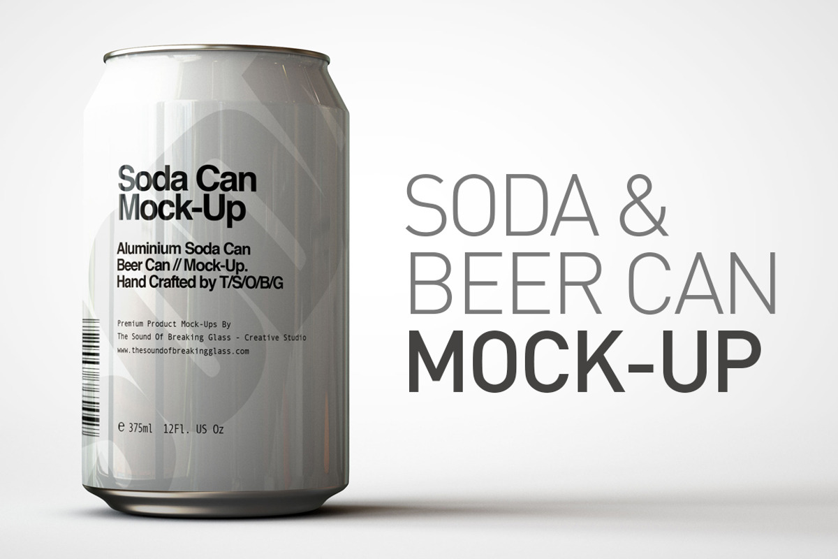 Soda Can | Beer Can Mock-Up 1, a Product Mockup by TSOBG